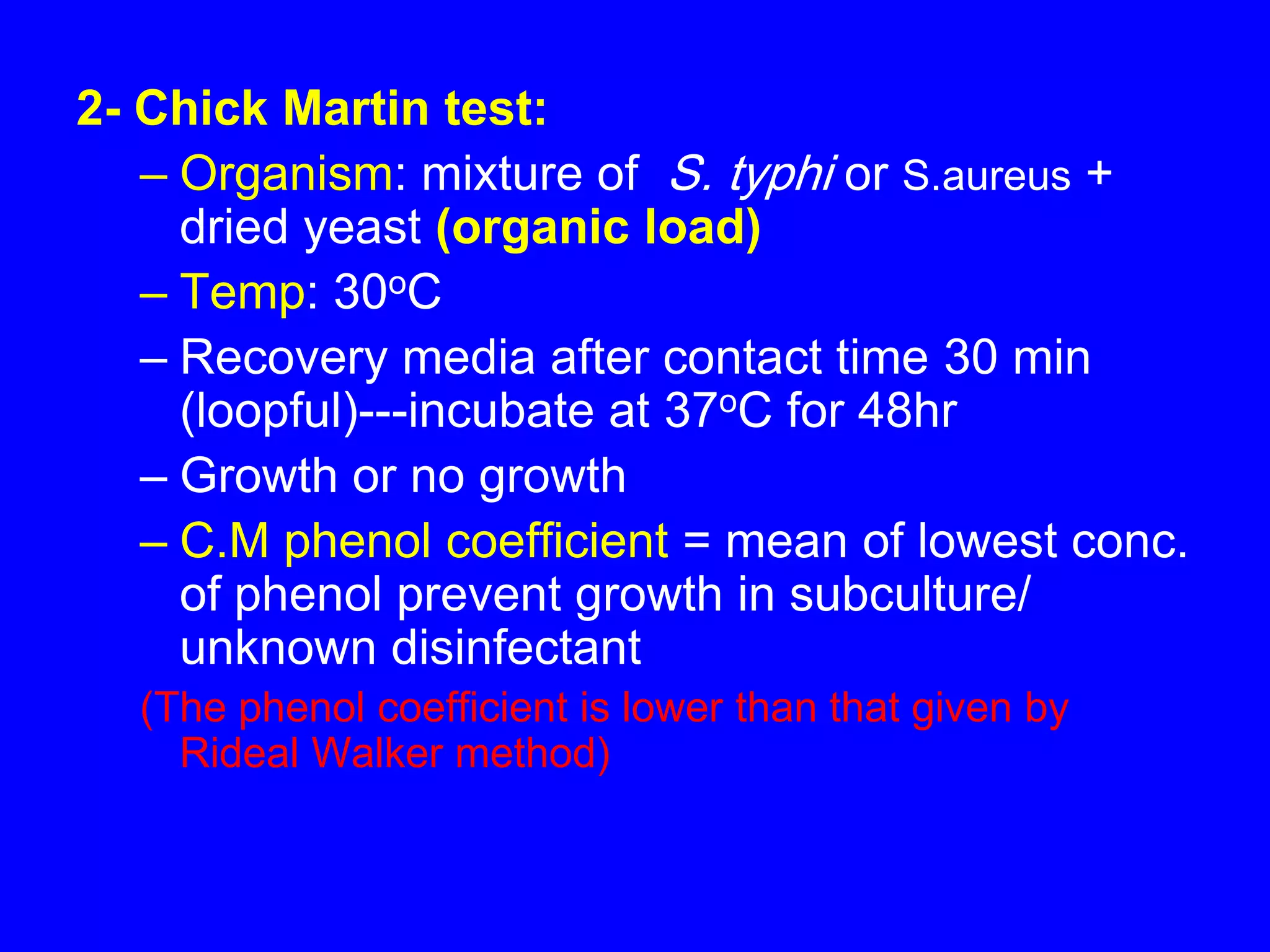 Testing of disinfectants | PDF