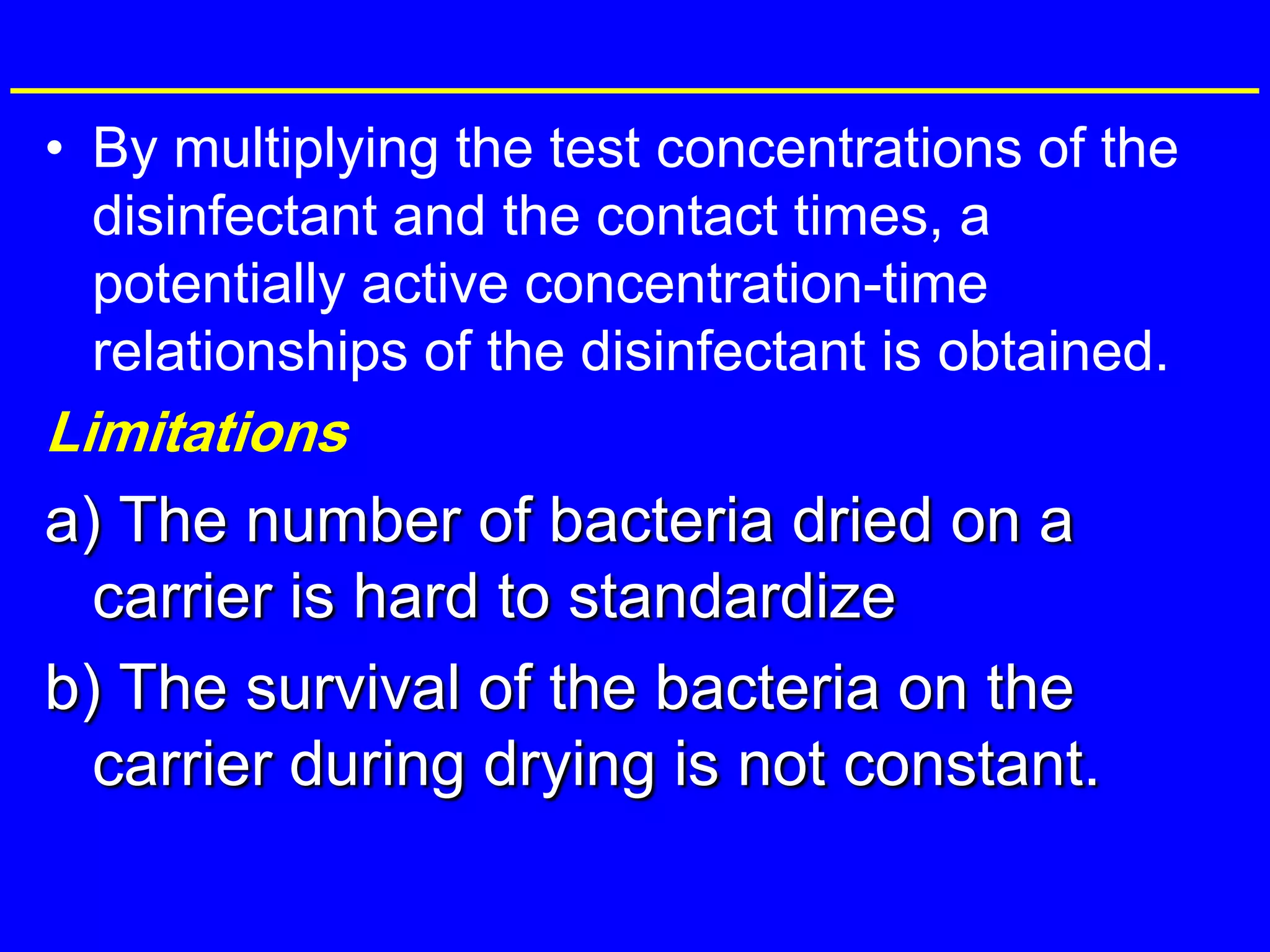 Testing of disinfectants | PDF