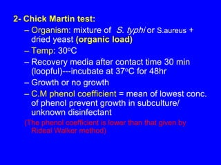 Testing of disinfectants | PDF