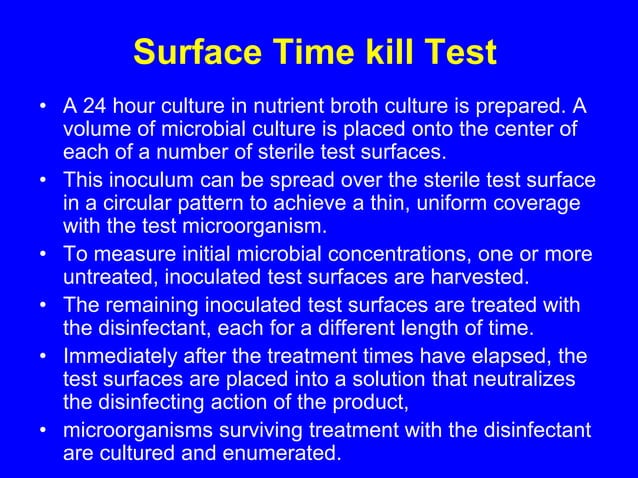 Testing of disinfectants | PDF