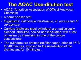 Testing of disinfectants | PDF
