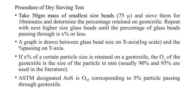 Testing of Geosynthetics used in Reinforced Earth | PPTX
