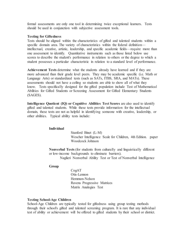 Twice Exceptional Learners | DOCX