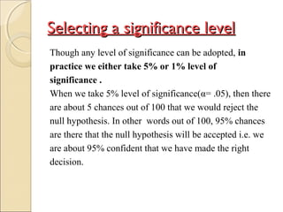 Testing of hypothesis | PPT