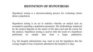 Testing Of Hypothesis | PPTX