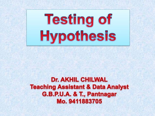 Testing Of Hypothesis P Value Gaussian Distribution Null Hypothesis