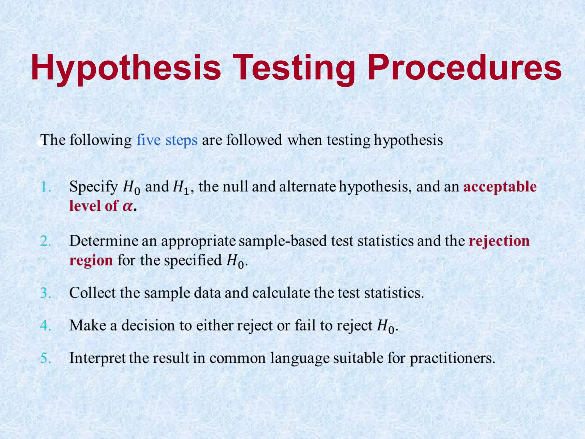 Testing of Hypothesis.pptx. Hypothesis types | PPTX