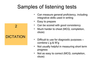 Testing of listening | PPT