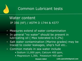 Testing Of Lubes And Its Significance Nov 2011 | PDF