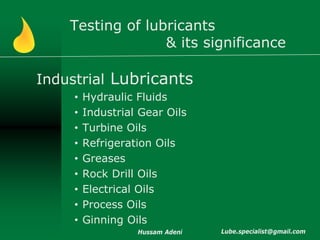 Testing Of Lubes And Its Significance Nov 2011 | PDF