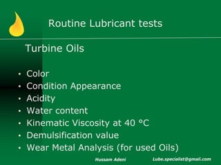 Testing Of Lubes And Its Significance Nov 2011 | PDF