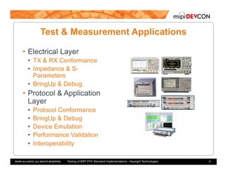 MIPI DevCon 2016: Testing of MIPI High Speed PHY Standard ...