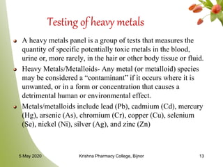 Testing of neutraceuticals and food products | PPT