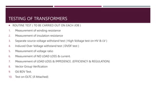 Testing of transformer.pptx