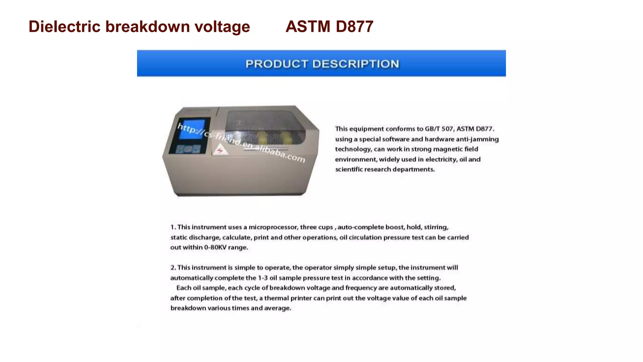 Testing of transformer or insulating oil | PPTX