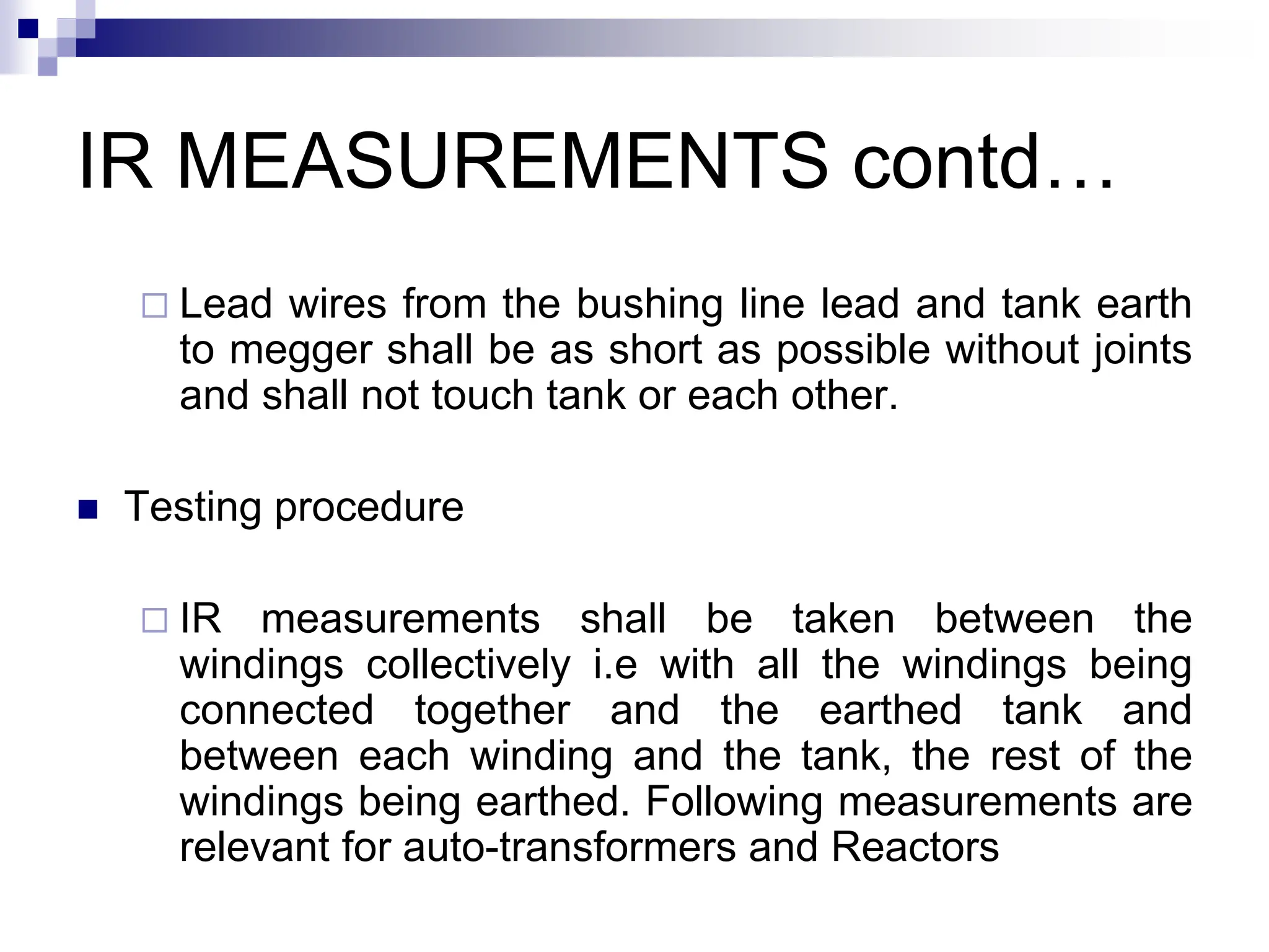 Testing of transformers and reactors.ppt