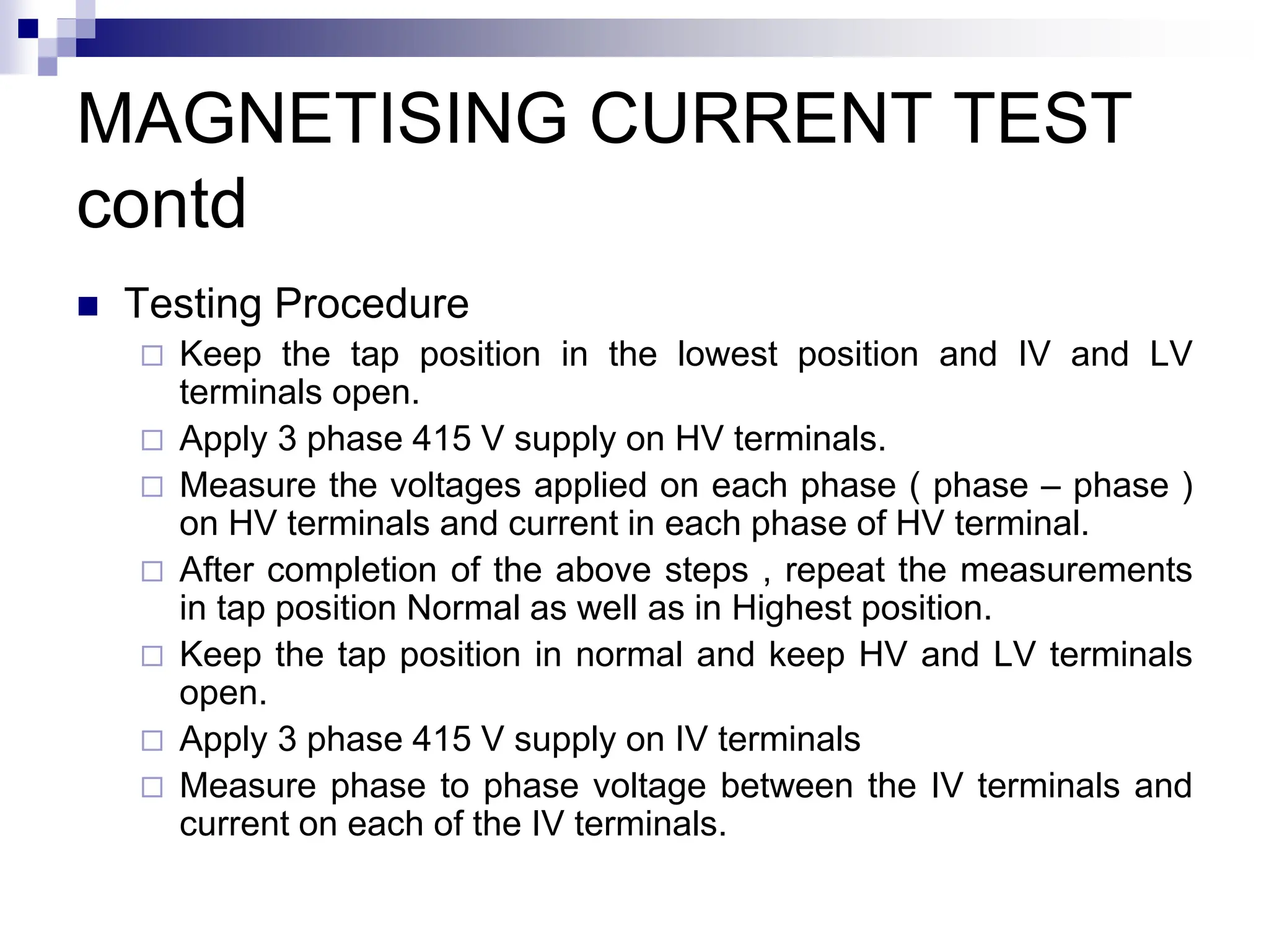 Testing of transformers and reactors.ppt