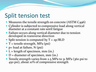 Testing on hardened concrete nishmal | PPT