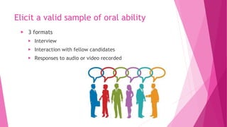 Testing oral ability | PPTX