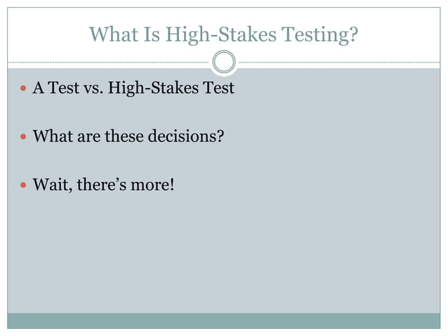 High-Stakes Standardized Testing: The Advantages and Disadvantages of ...