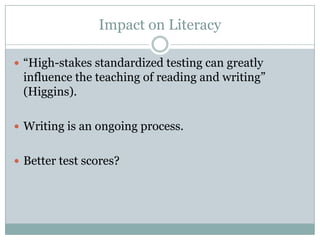 High-Stakes Standardized Testing: The Advantages and Disadvantages of ...