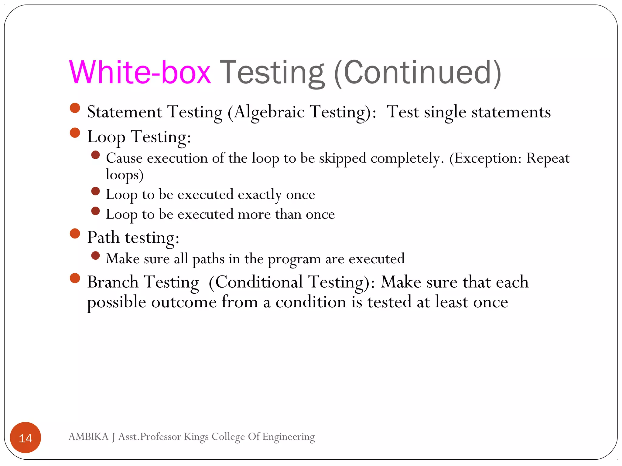 Software testing- an introduction | PPT | Computing | Technology ...