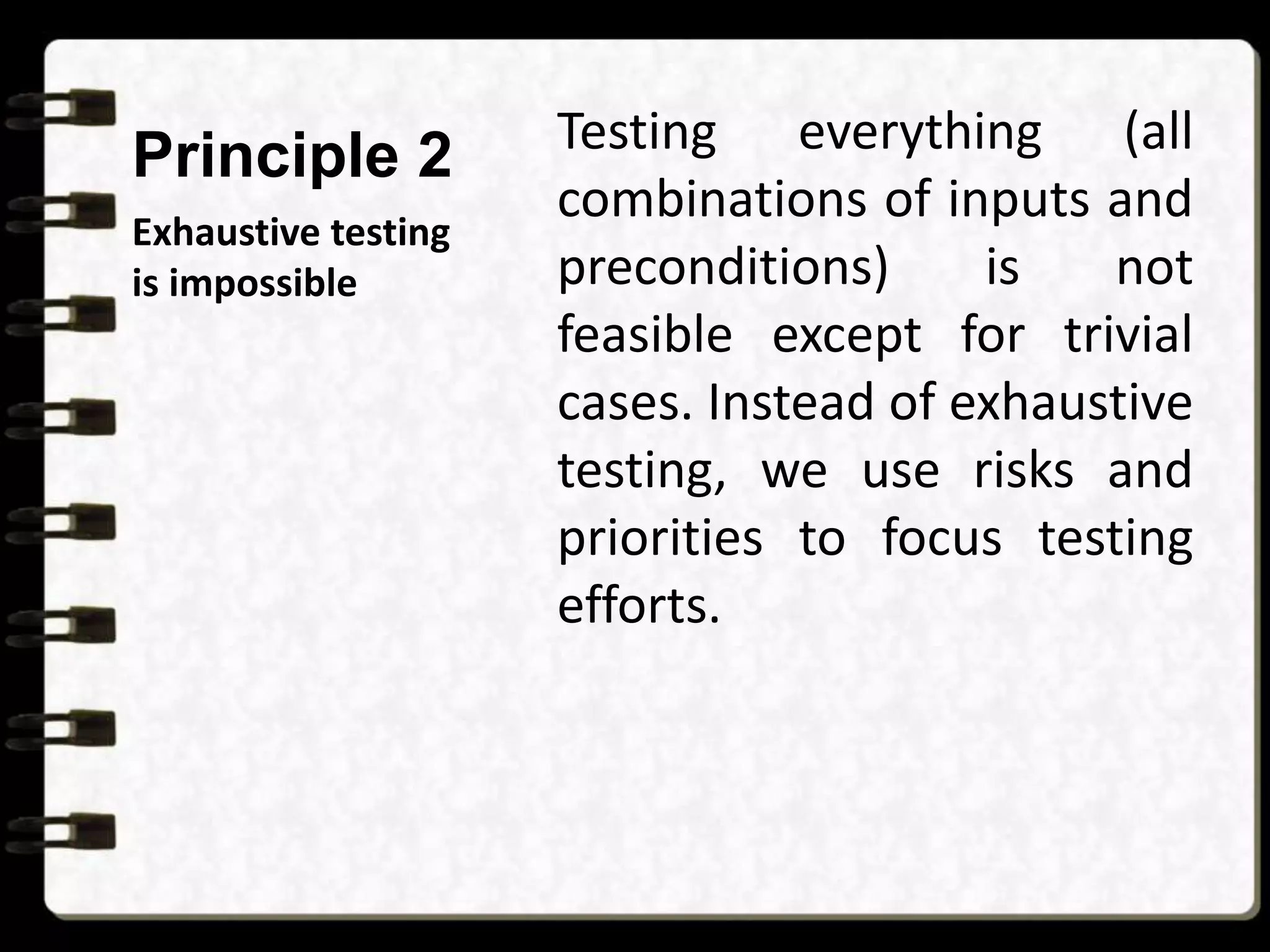 Testing Principles | PPTX | Technology & Computing