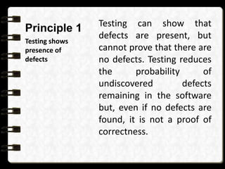 Testing Principles | PPTX | Technology & Computing