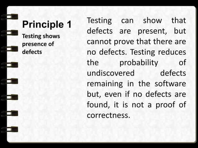 Testing Principles | PPTX | Technology & Computing