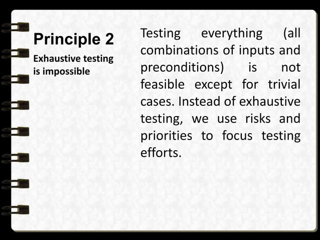 Testing Principles | PPTX | Technology & Computing