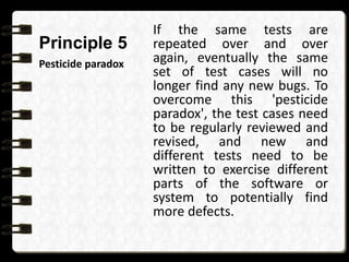 Testing Principles | PPTX | Technology & Computing