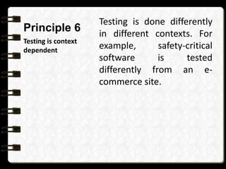 Testing Principles | PPTX | Technology & Computing