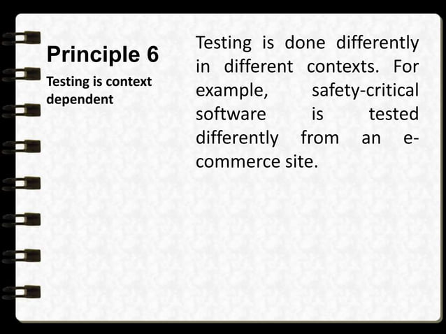 Testing Principles | PPTX | Technology & Computing