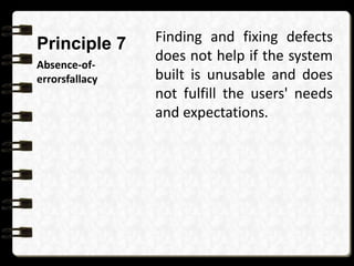 Testing Principles | PPTX | Technology & Computing