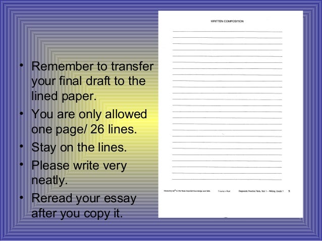 Staar test writing paper examples - ncufoundation.x.fc2.com