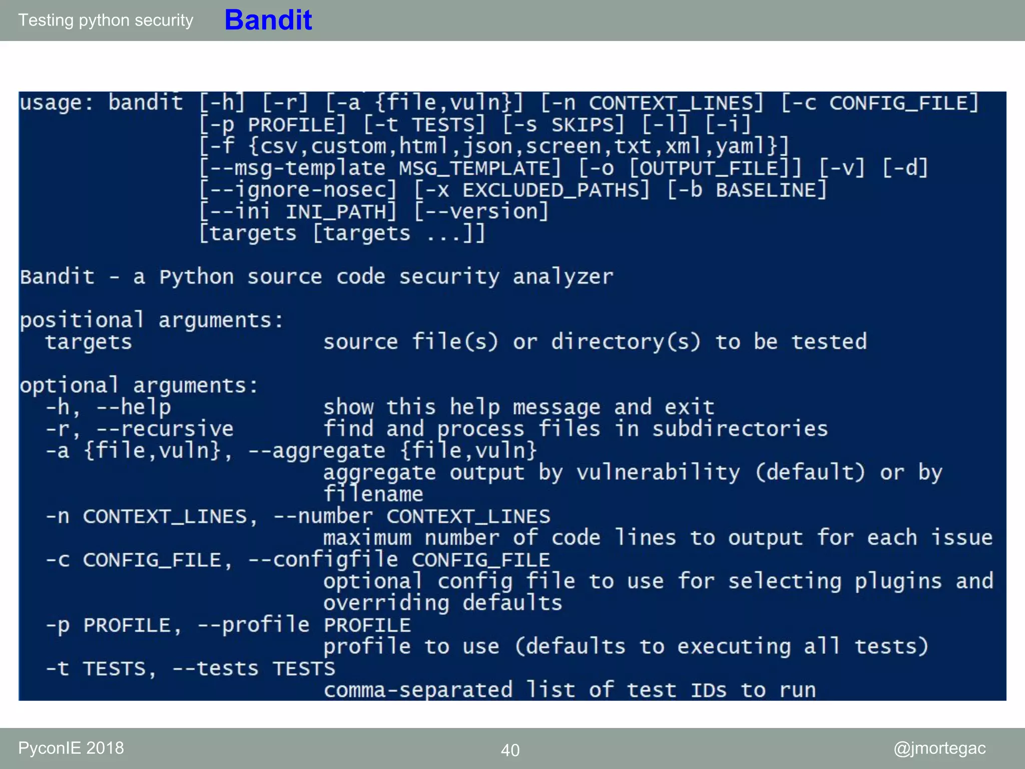 Testing Python Security Pycon Ie Ppt 4899