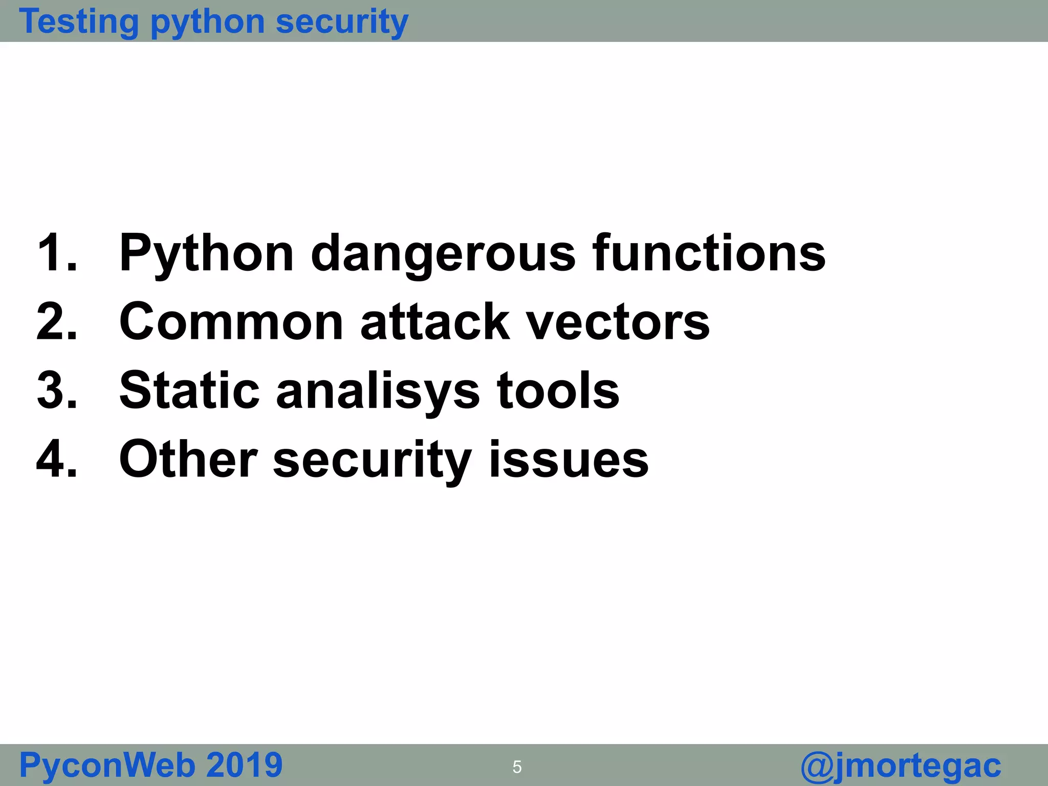Testing Python Security Pyconweb Ppt 1385