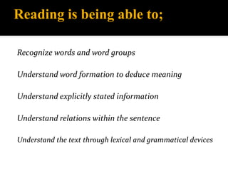 Testing reading comprehension | PPTX
