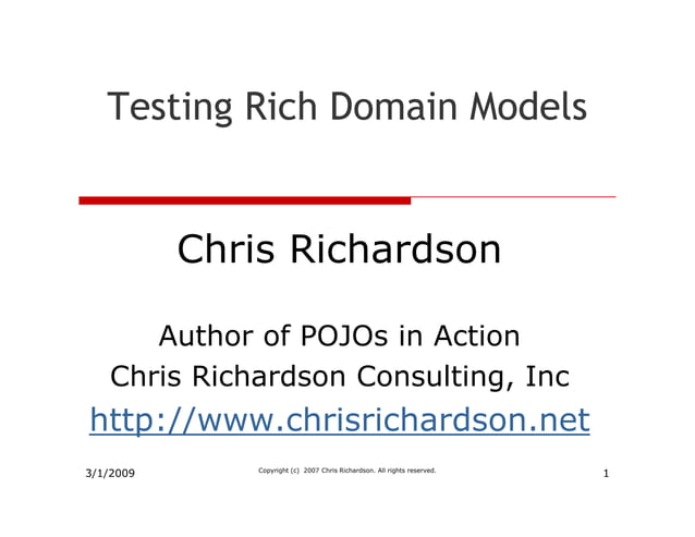 Testing Rich Domain Models | PPT
