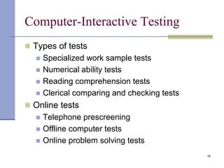 Testing selection | PPTX