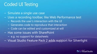 Testing SharePoint solutions overview | PPT