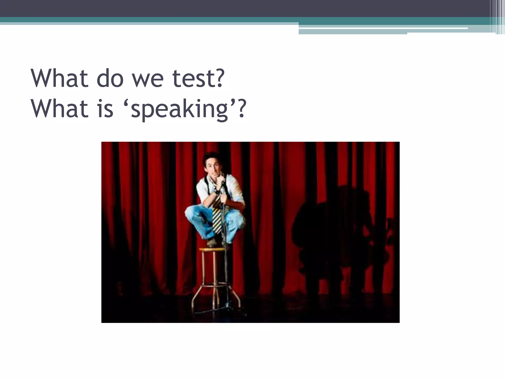 Testing speaking | PPTX