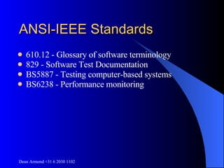 Testing Standards | PPT
