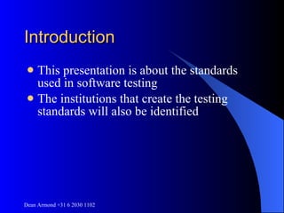 Testing Standards | PPT