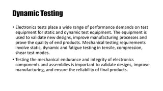Testing strategies for electronic components | PPTX