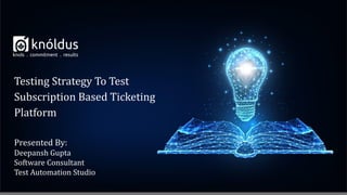 Testing Strategy To Test A Ticketing Platform | PPT