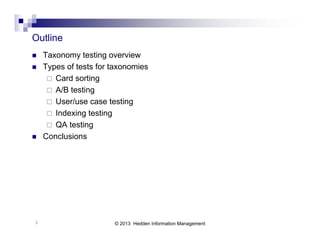 Testing Taxonomies | PDF