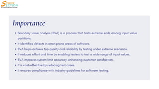 Software Testing Technique: Boundary Value Analysis (BVA) | PPT