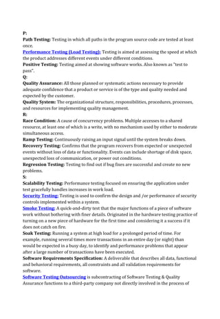 Testing terms & definitions | DOC