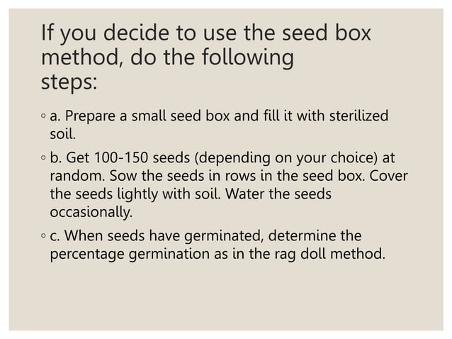 Testing the Viability of Seeds.pptx | Agriculture | Industries